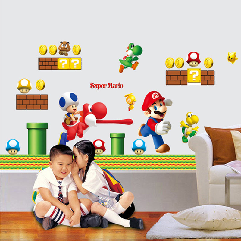 Super Mario Broswall Decal Super Mario Bros Wall Sticker Smashed 3D